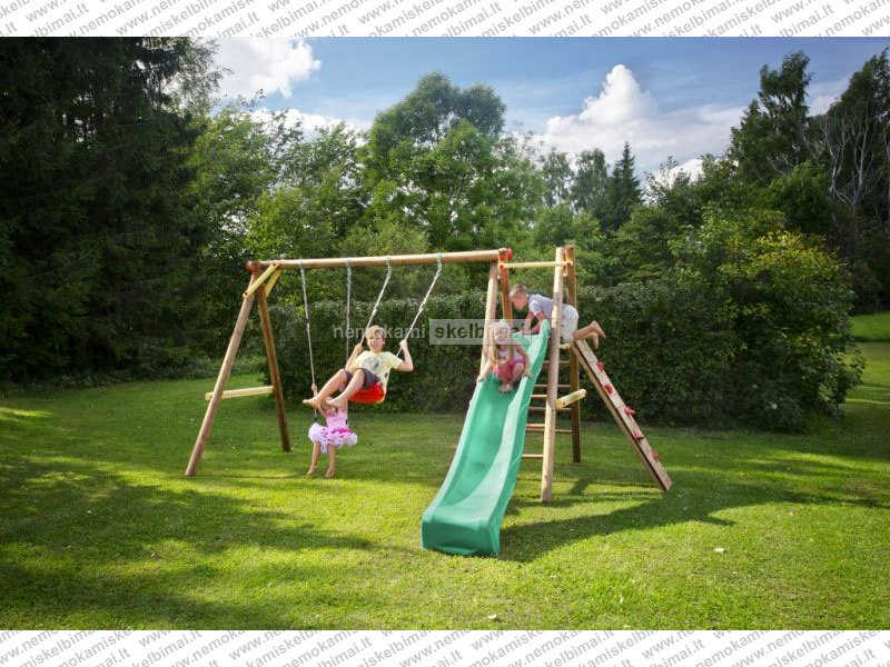 Medinės vaikų žaidimų aikštelės, sūpynės