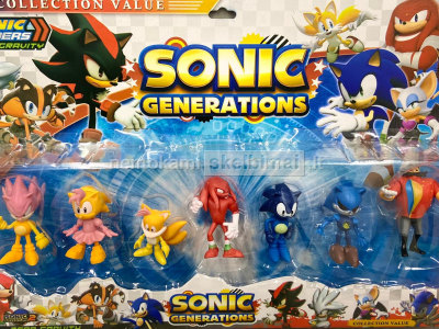 Ežiukas Sonikas figūrėlių rinkinys 7 vnt